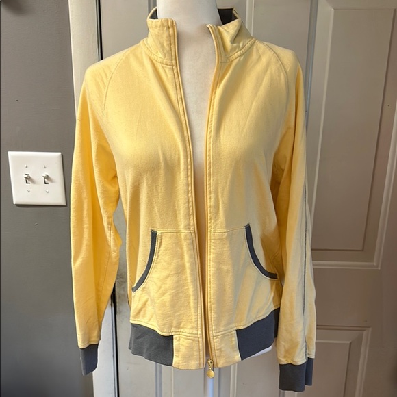 New York Laundry | Tops | New York Laundry Yellow And Gray Zip Up ...